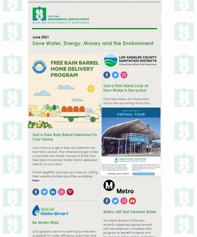 Environmental Services Center - South Bay Cities Council of Governments
